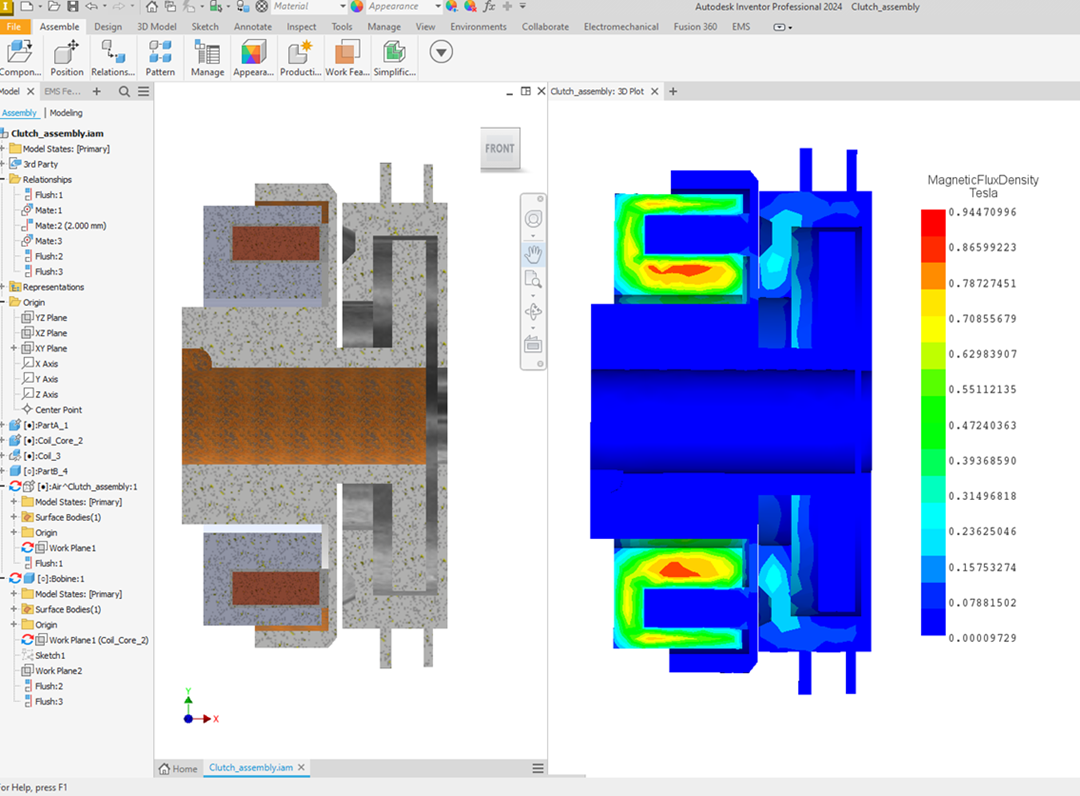 Magnetic Clutch Simulation: Force, Thermal, and Transient Analysis