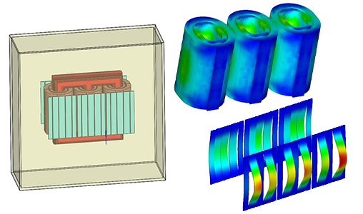 Transformer Vibration FEA: Magnetostriction Noise and Stress Analysis